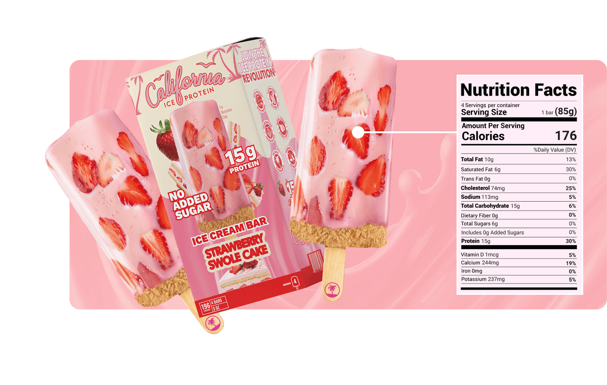 Strawberry Swolecake (Four 3 oz Protein Ice Cream Bars) – California ...